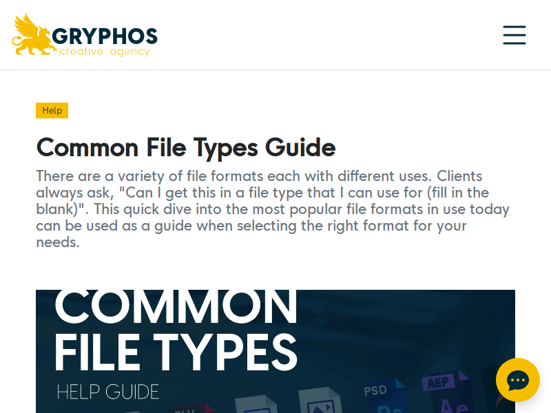 Gryphos Creative • News- Common File Types Guide